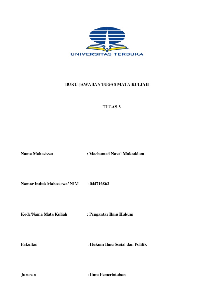 Sesi 7 Tugas 3 Pengantar Ilmu Hukum | PDF