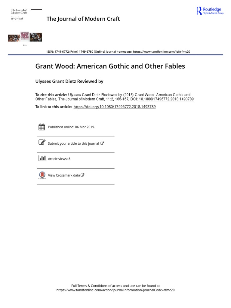 Grant Wood American Gothic and Other Fab | PDF