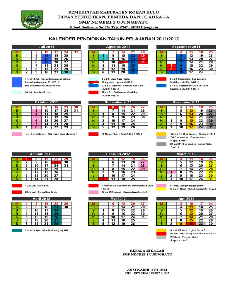 Kalender Pendidikan 2017-2018 | PDF