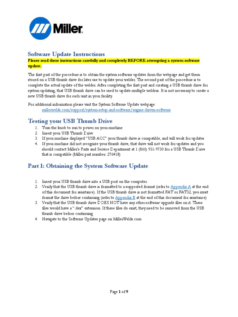 Software Update Instructions Controller Redesign | PDF | Usb Flash Drive | Computer File