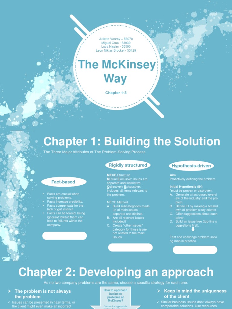 The McKinsey Way - 1 To 3 PDF | PDF | Hypothesis | Thought