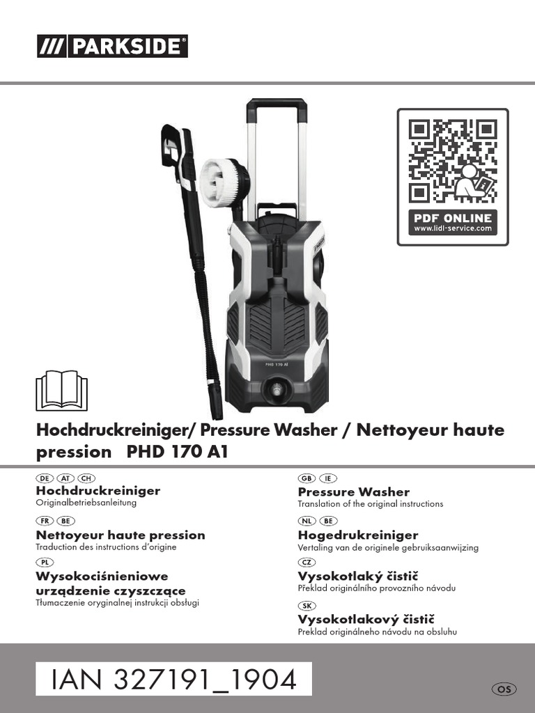 Parkside PHD 170 A1 Pressure Washer | PDF