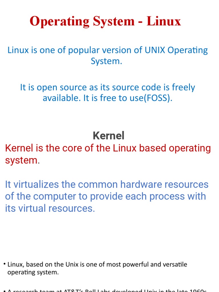 LINUX Unit 1 | PDF | Operating System | Linux