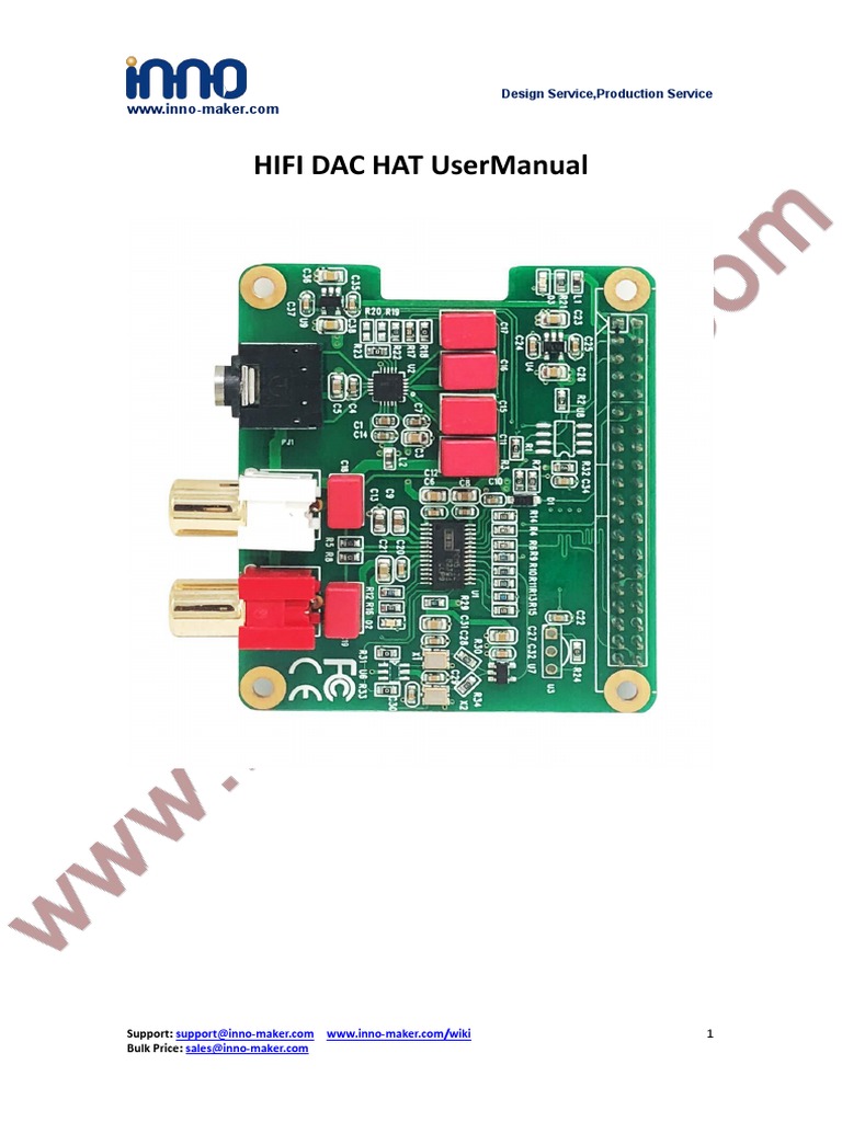 Innomaker HiFi DAC HAT Overview | PDF | Raspberry Pi | Information And ...