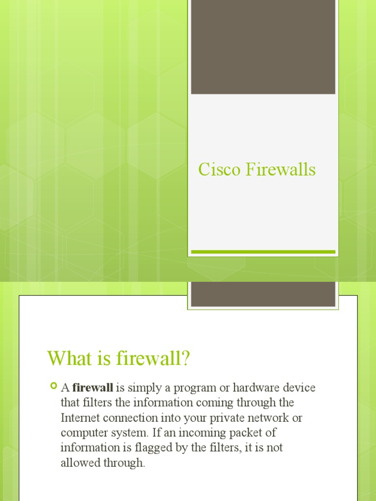 Cisco Firewalls | PDF