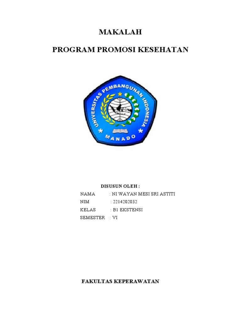 Makalah Program Promosi Kesehatan | PDF