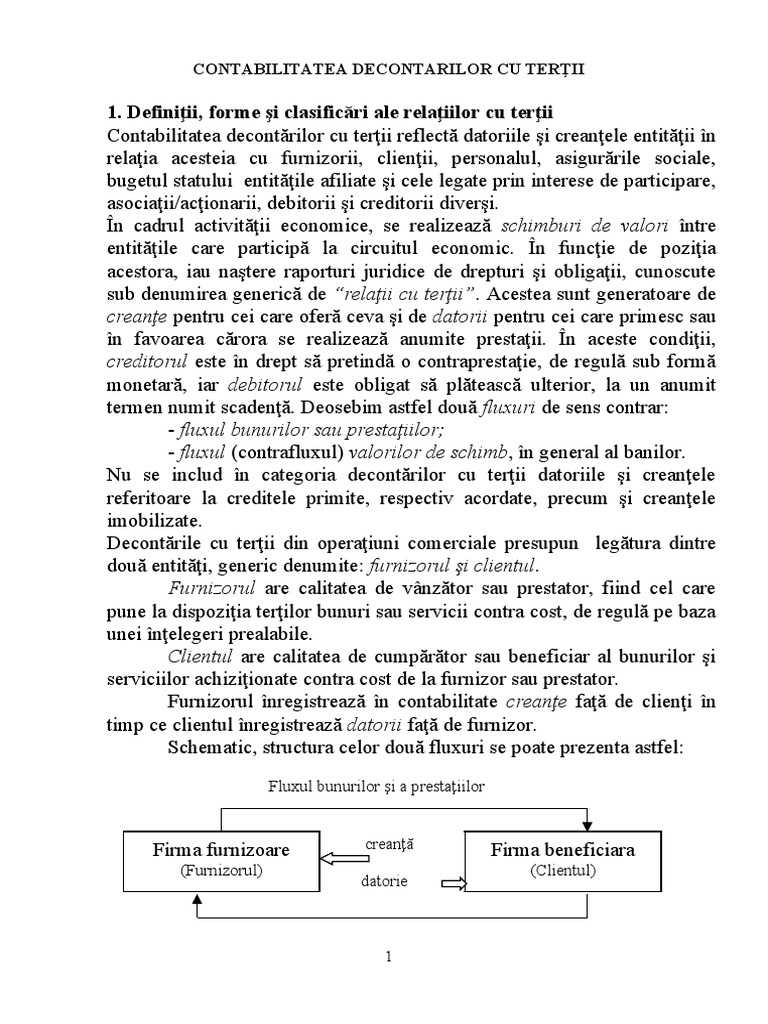 Contabilitate Terti | PDF