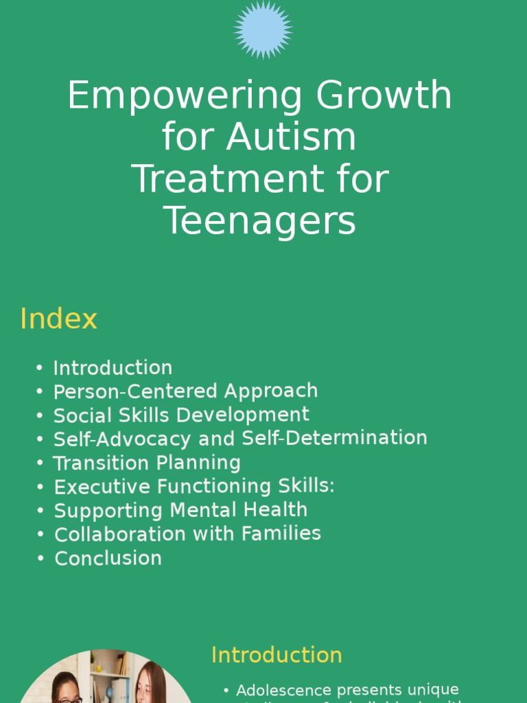 Autism Treatment Strategies for Teens | PDF | Autism Spectrum | Adolescence