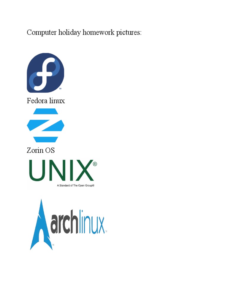 Computer Holiday Homework Pictures | PDF