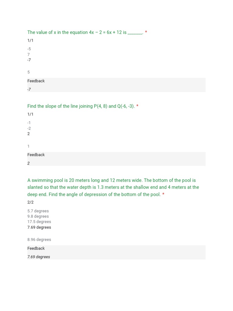 Math Problem Solutions and Explanations | PDF | Length | Geometry