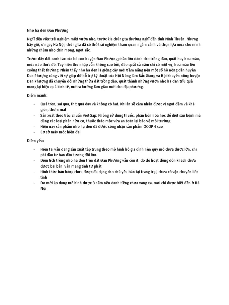Nho H Đen Đan Phư NG | PDF
