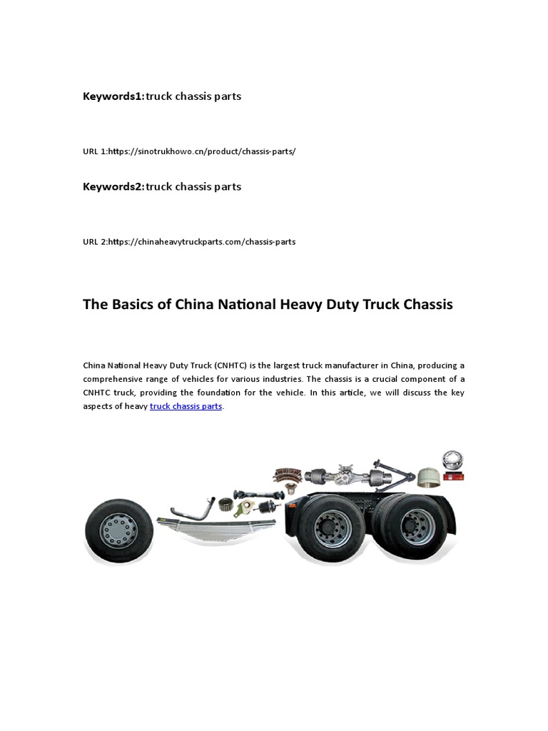 The Basics of China National Heavy Duty Truck Chassis-4 (1) (1) - 1 ...