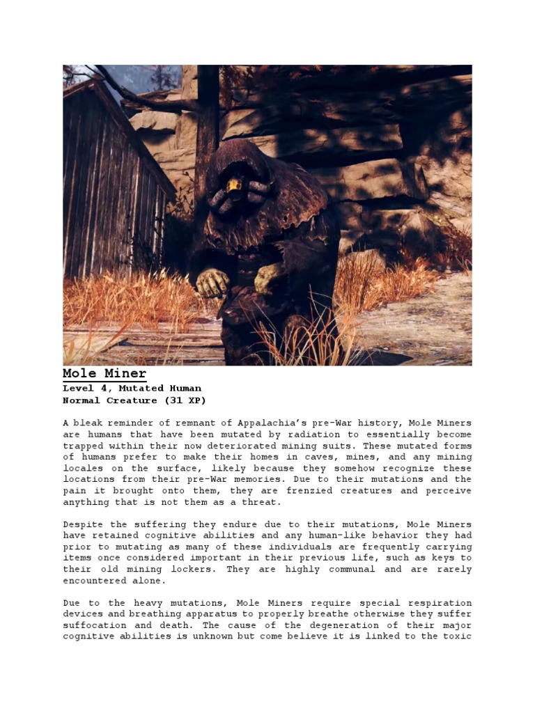 Mole Miner and Ultracite Titan Fallout 76 | PDF | Shotgun | Immunity ...