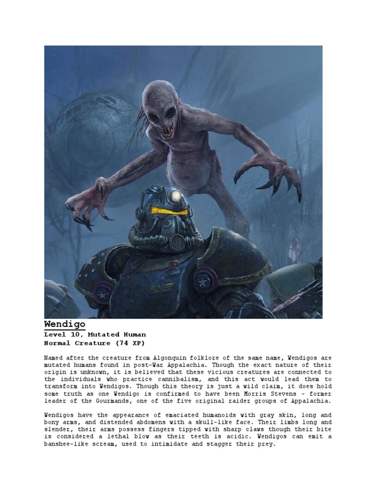 Wendigo Fallout 76 | PDF