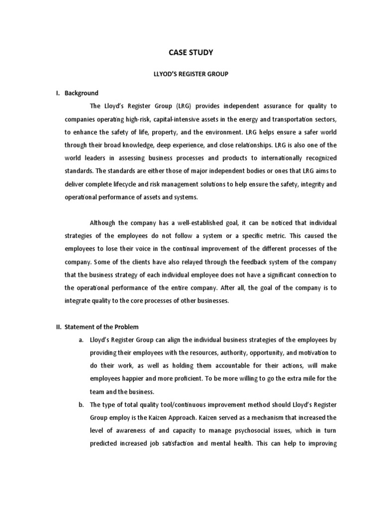 TQM Case Study 1 | PDF | Iso 9000 | Employment