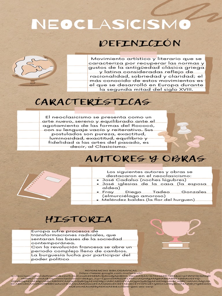 Infografía Neoclasicism by Mateo PDF | PDF | Las artes | Estética
