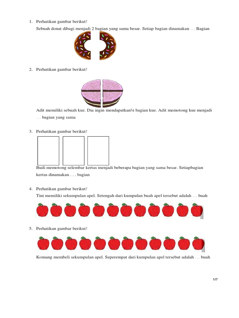 Soal Pecahan Kelas 2 | PDF