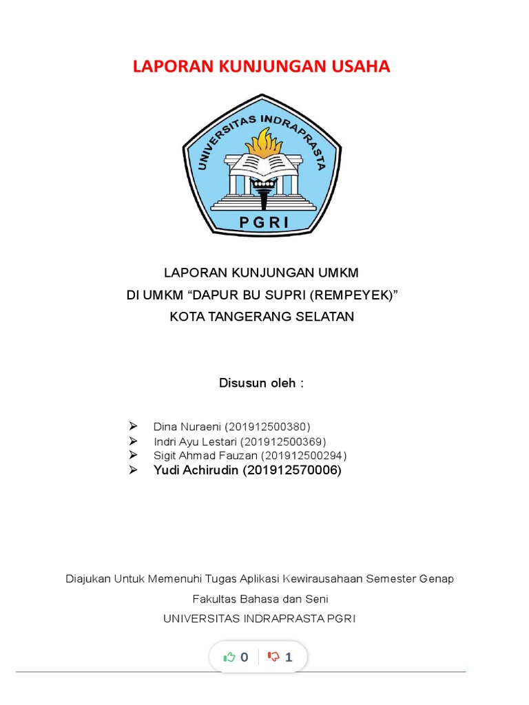 Laporan Kunjungan Usaha - Compress | PDF