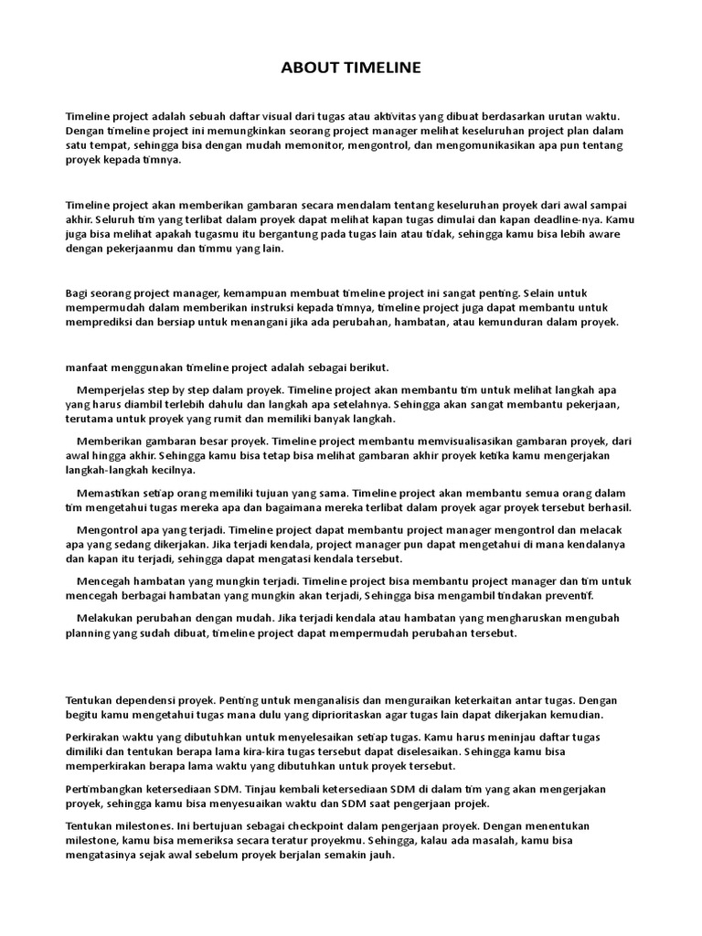 About Timeline | PDF