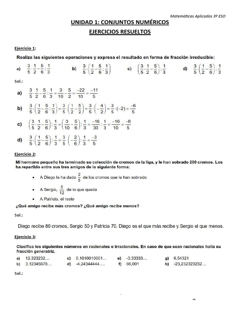 3eso Unidad 1 Resueltos Pdf