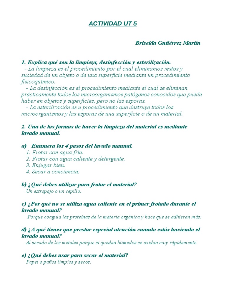 Briseida Gutiérrez Martín - Act5 | PDF | Esterilización (Microbiología)