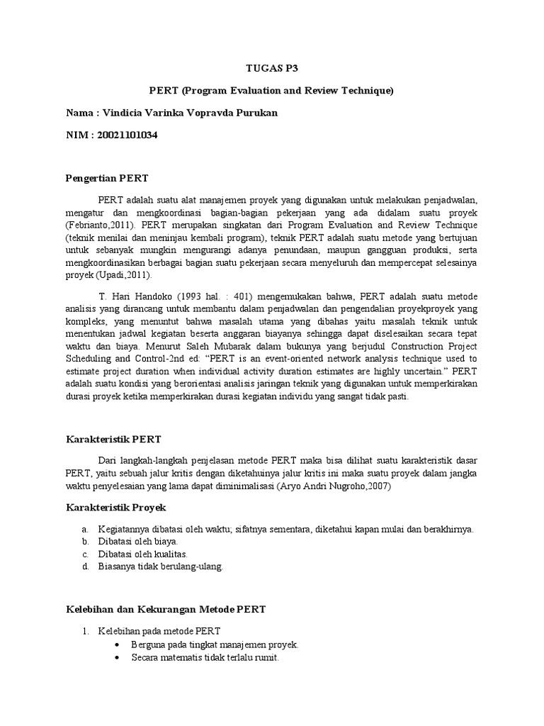 Tugas P3 Pert | PDF