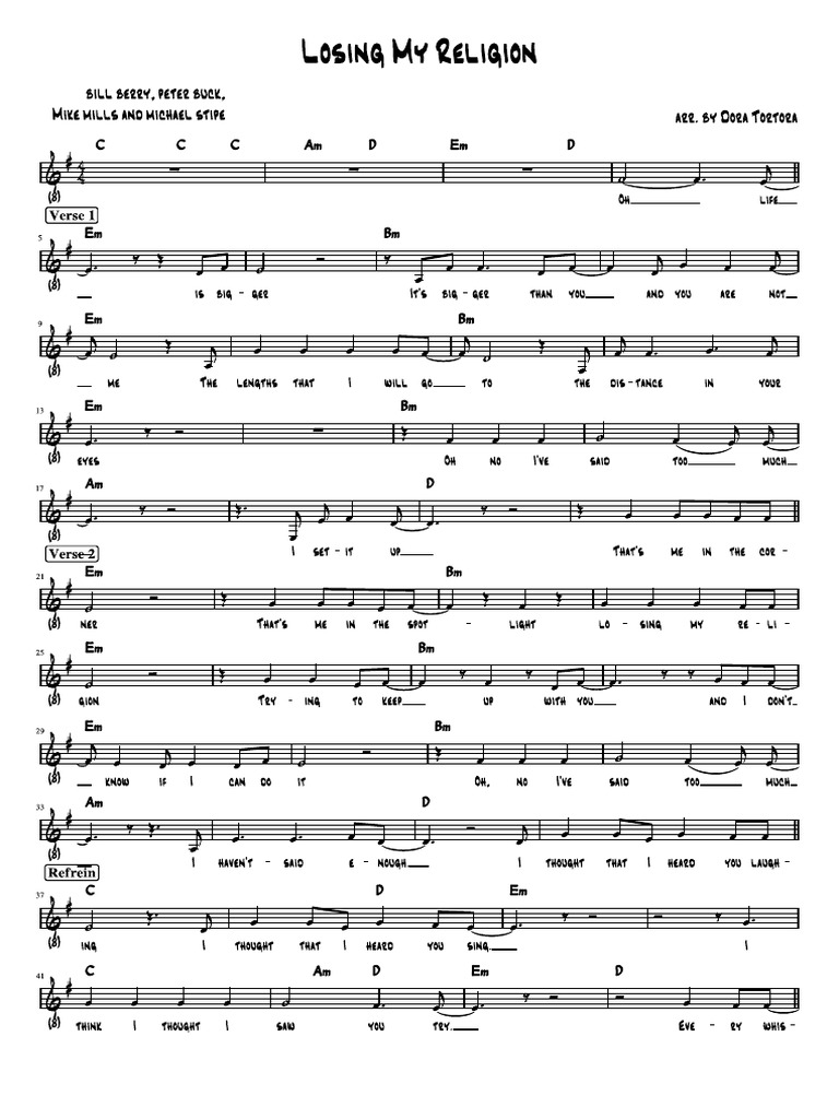 LOSING MY RELIGION - REM - Spartito - SOL PDF | PDF