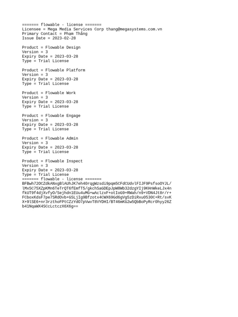Flowable License | PDF