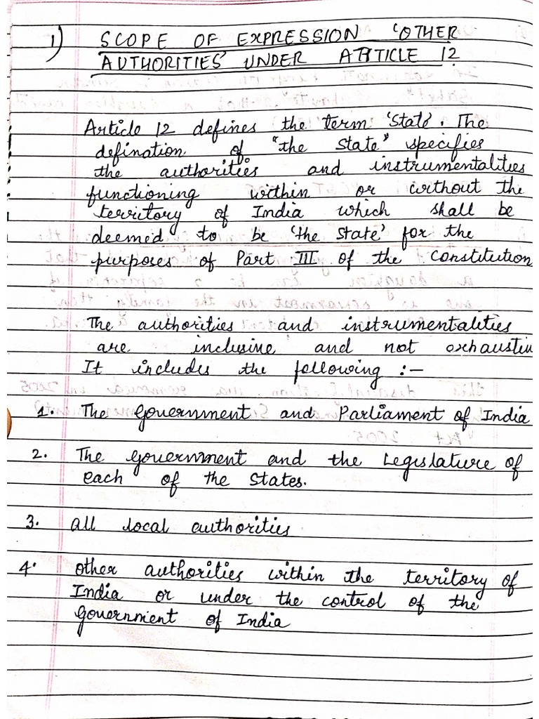 Article 12, Doctrine of Eclipse Written Notes PDF | PDF