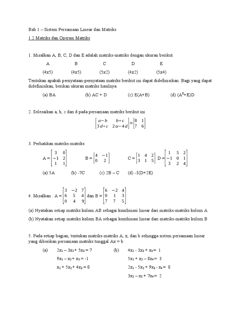 Tugas 3 Matriksfds Dan Operasi Matriks | PDF