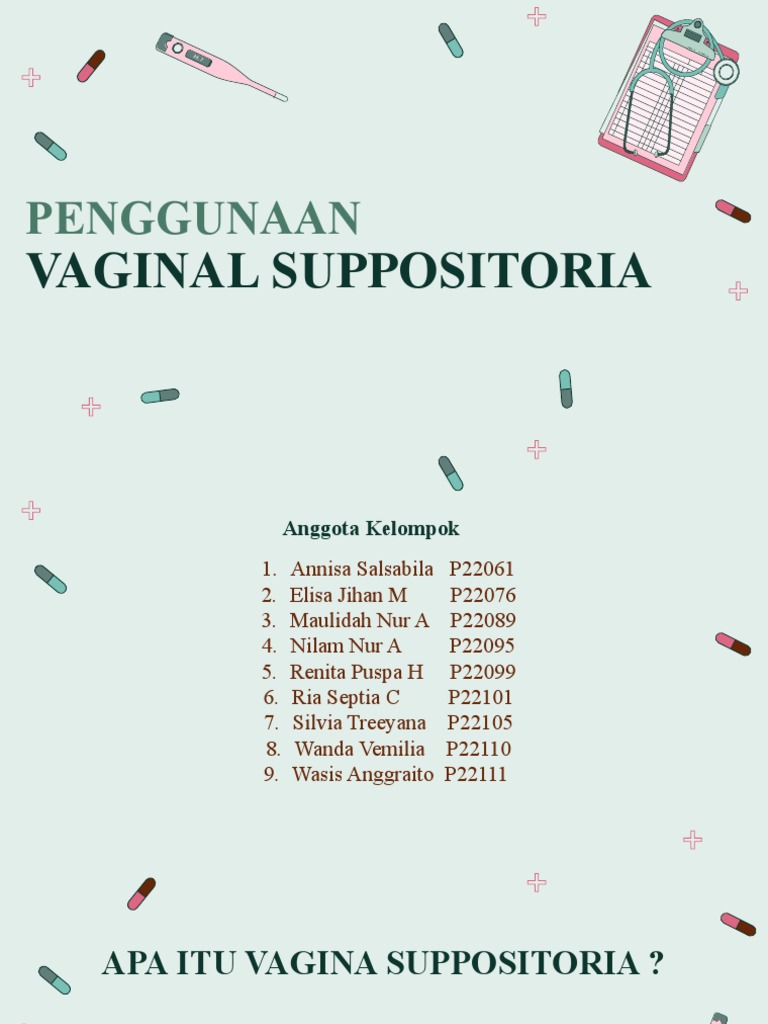 Obat Intravagina Atau Vaginal Suppositoria | PDF