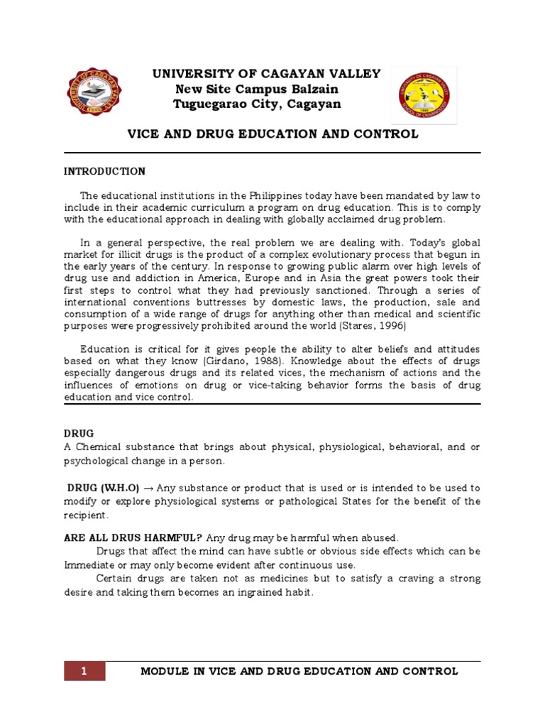 VICE-AND-DRUG-EDUCATION (2) | PDF | Substance Dependence | Heroin