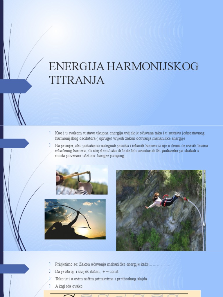 Energija Harmonijskog Titranja | PDF