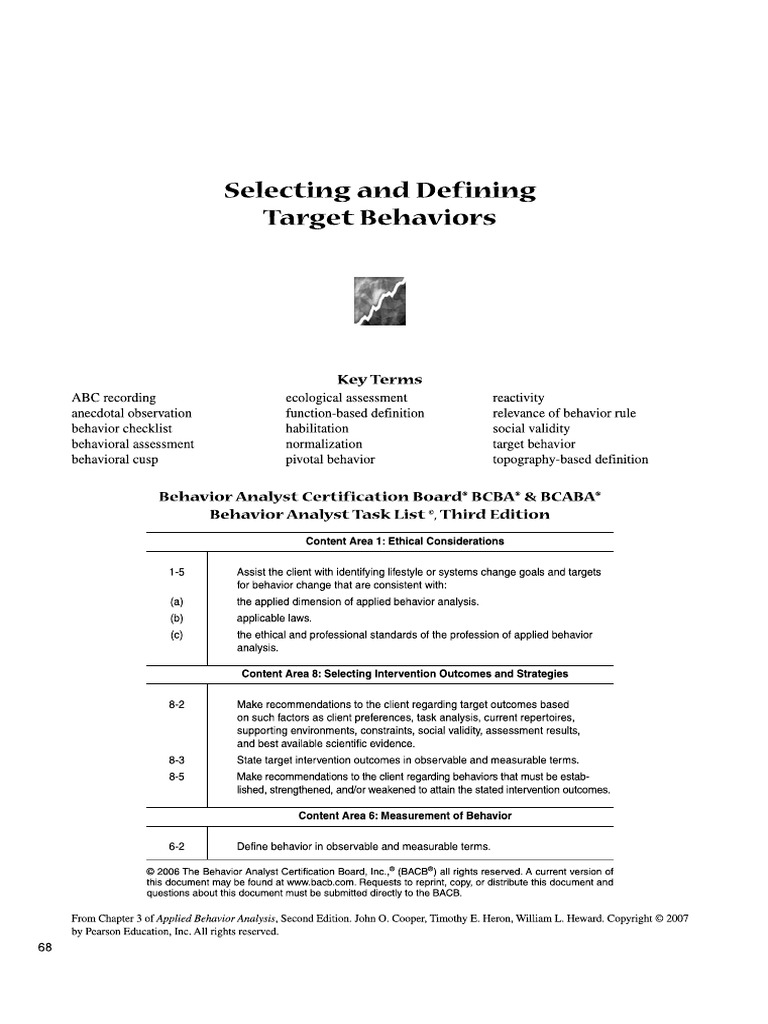 Heron, Heward & Cooper (2014) Selecting and Defining Target Behaviors ...