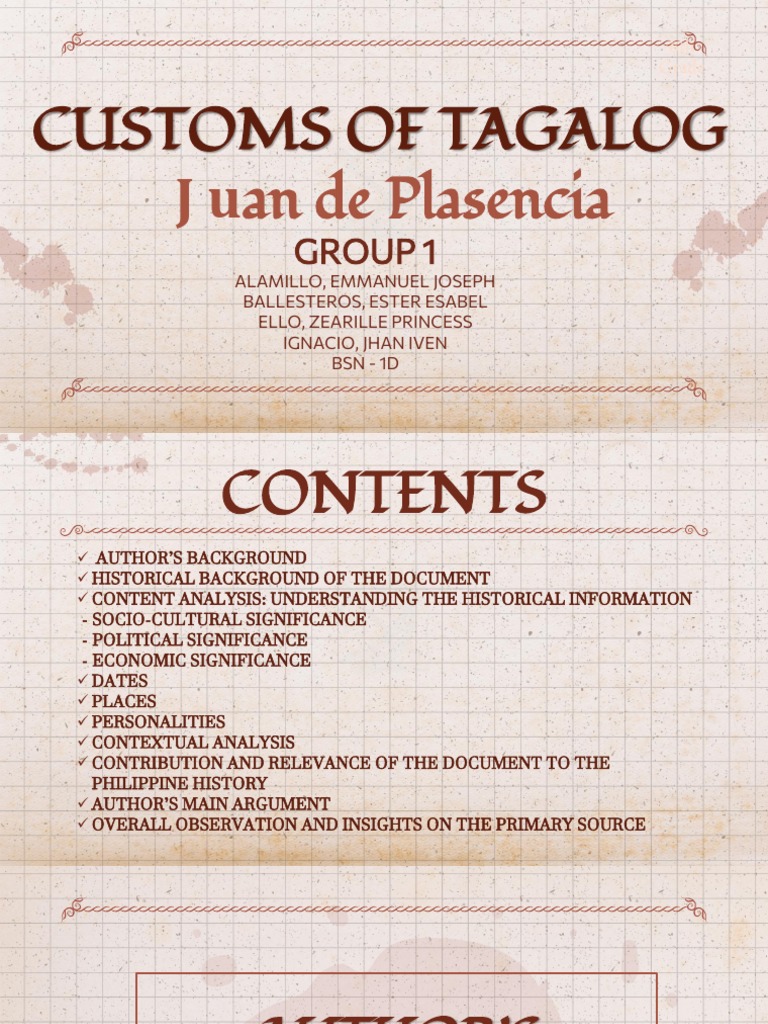 Customs of the Tagalogs Overview | PDF | Social Science | History