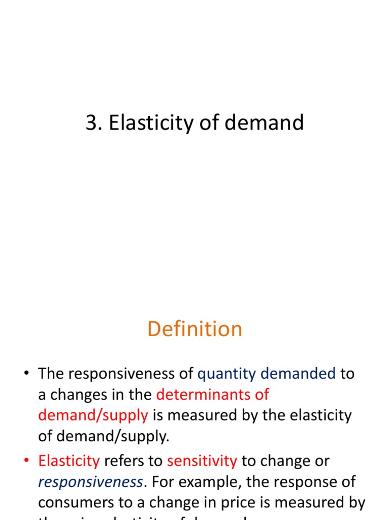 Elasticity | PDF | Elasticity (Economics) | Price Elasticity Of Demand