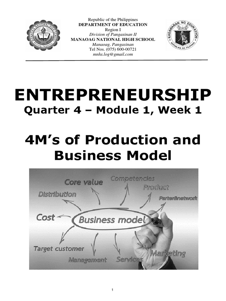 Entrep Week 1. | PDF | Supply Chain | Business Model