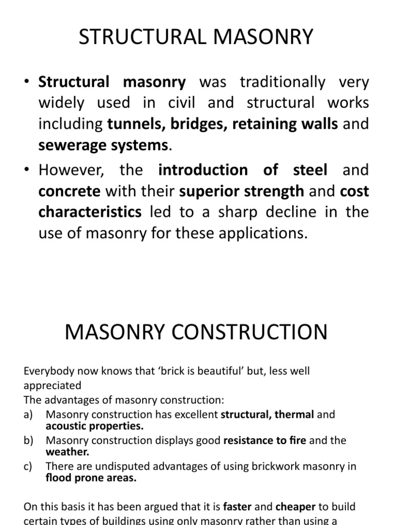 Masonry Design I PDF | PDF | Masonry | Brick