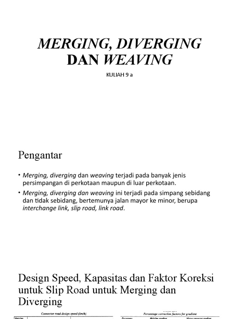Kuliah 9 A Merging Dan Diverging | PDF
