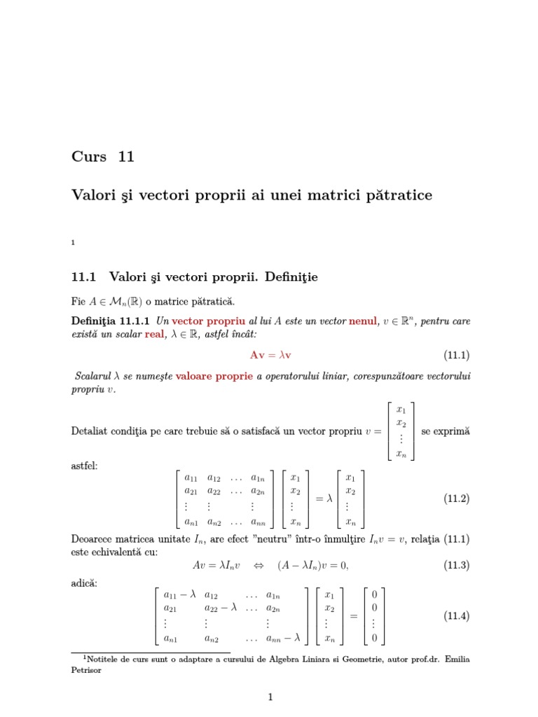 Curs 11 Algebra | PDF
