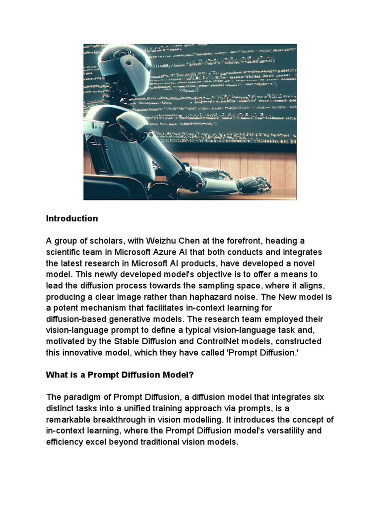 Prompt Diffusion in Context Learning For Generative Models | PDF | Artificial Intelligence ...