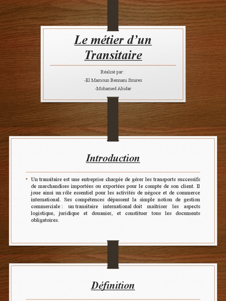 Le métier d’un Transitaire | PDF | Transport | Commerce