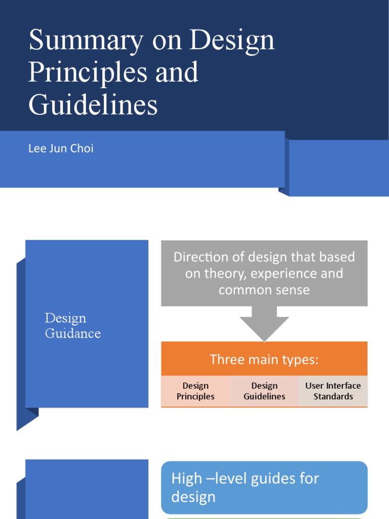 Summary On Design Principles and Guidelines | PDF | User Interface | Software Development