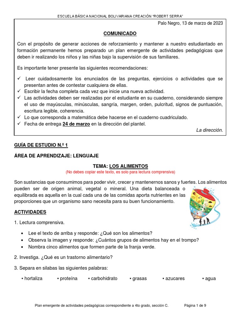 GUIA DE ESTUDIO 4to GRADO C | PDF | Geografía | Periférico