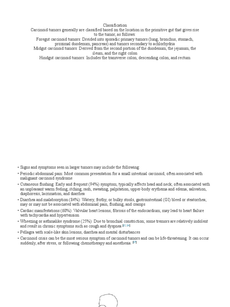 Carcinoid Tumor Classification and Crisis | PDF