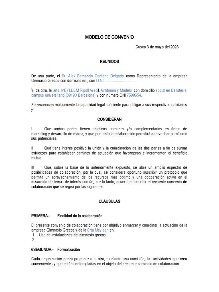 Convenio | PDF