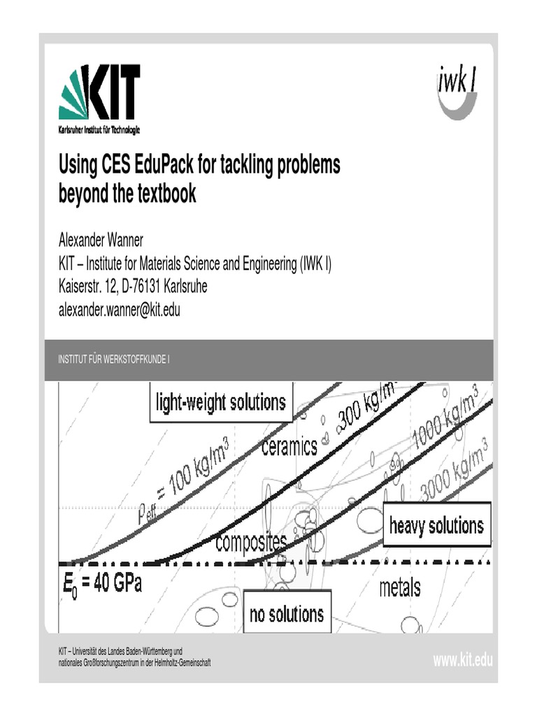 Using CES EduPack For Tackling Problems Beyond The Textbook | PDF ...