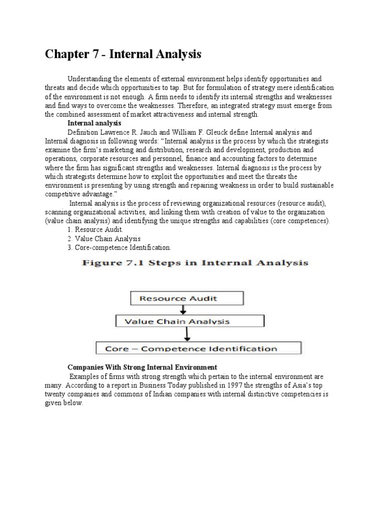 Internal Analysis | PDF | Marketing | Value Chain