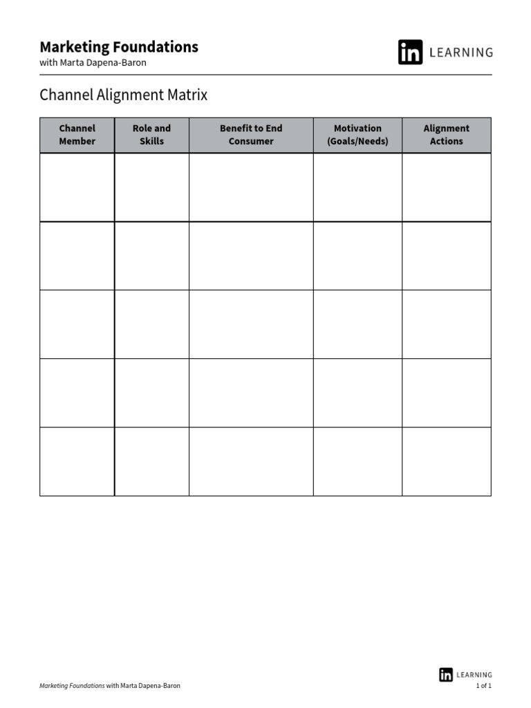 Channel Alignment Matrix PDF | PDF