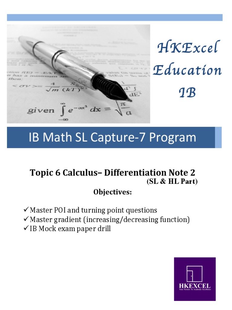 Diff n2 HL - SL Vid PDF | PDF | Tangent | Calculus